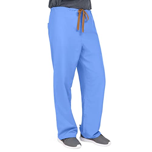 Medline PerforMAX Reversible Drawstring Scrub Pant, ANG-CC, Medium, Ceil Blue