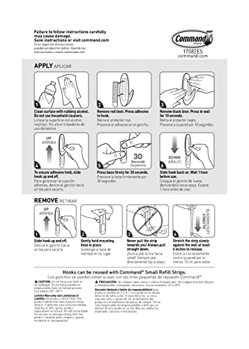 Command 17082-8ES Designer Hooks, Small, White, 8 Piece