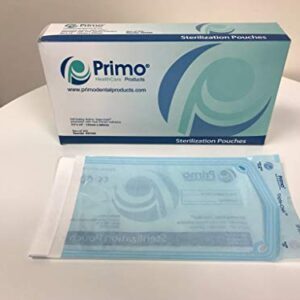 Primo Dental Products SP500 Self Seal Sterilization Pouches -Autoclave Sterilizer Bags for Dental Tools -Sterilization Bags for Nail Technicians & Tattoo Artists -Size: 5.25 by 10 Inches -Pack of 200