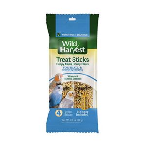 wild harvest treat sticks crispy minis honey flavor 4 count, hanger included