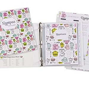 Avery Recipe Organizer Starter Kit, 8 Tab Dividers, 5 Recipe Card Protectors, 10 Sheet Protectors (19915)