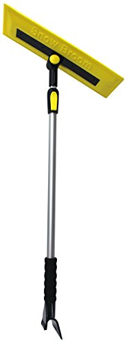 Emsco Group 1719-1 Bigfoot 52" Telescoping Snowbroom with 16" Swiveling Foam Blade Dual-Head Ice Scraper Brush Snow Broom