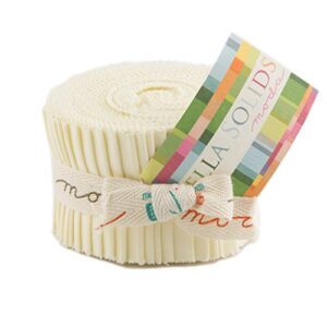 bella solids snow jr jelly roll (9900jjr 11) by moda house designer for moda