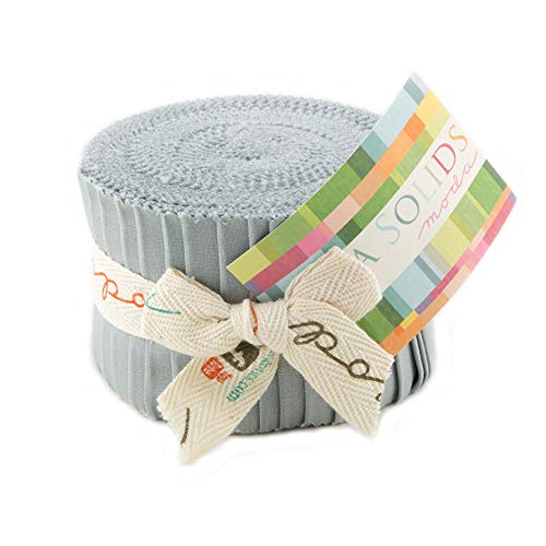 Bella Solids Silver Jr Jelly Roll (9900JJR 183) by Moda House Designer for Moda