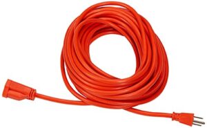 amazon basics 50-foot 3-prong vinyl indoor/outdoor extension cord - 13 amps, 1625 watts, 125 vac, orange