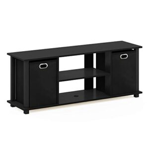 furinno econ entertainment center, black/black