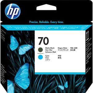 hp c9404a / # 70 / oem matte black & cyan printhead inkjet cartridge, hp designjet z2100/ z3100/ z3200 series