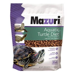 mazuri | nutritionally complete aquatic turtle food | freshwater formula - 12 ounce (12 oz) bag