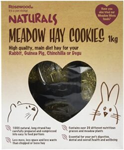 rosewood pet meadow hay bales - food for small animals (1 pack), 2.2 lb