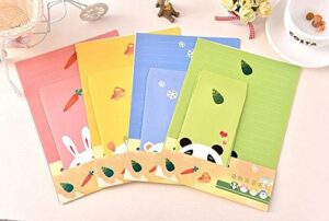 scstyle 30 cute lovely kawaii cartoon animal design version 2 writing stationery paper with 15 envelope