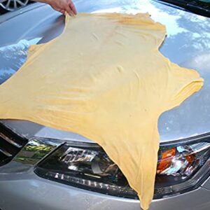 Natural Chamois XL Mega Size (6.5 sq ft.) by Ever New Automotive® Premium New Zealand Sheepskin for Car Boats and RV! Amazing Renewable Resource! …