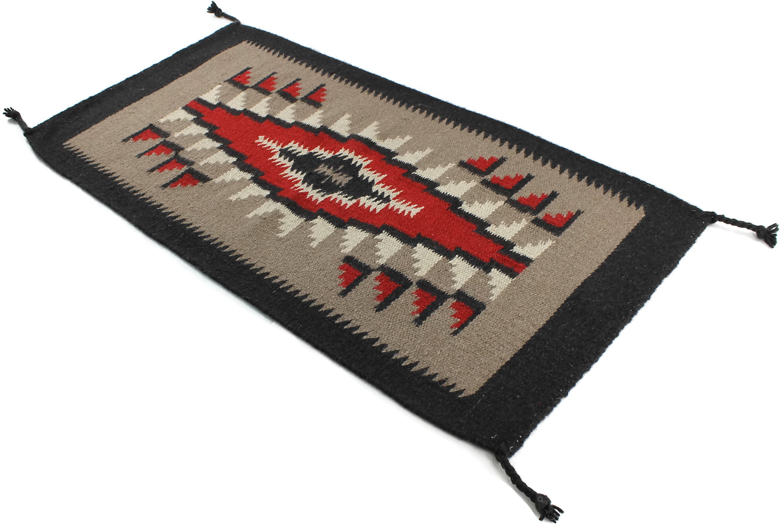 Onyx Arrow Southwest Décor Wool Area Rug, 20 x 40 Inches, Percheron