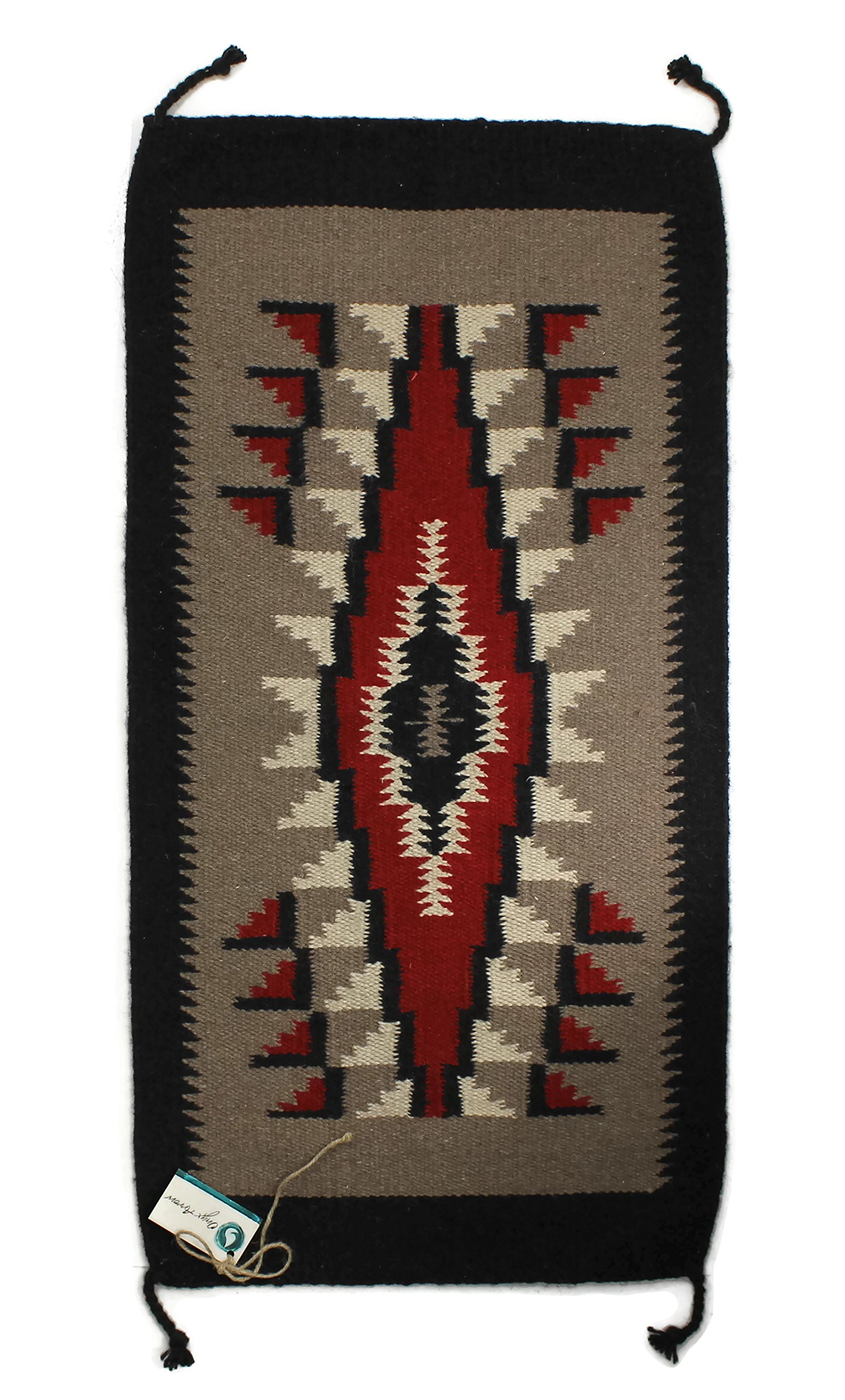 Onyx Arrow Southwest Décor Wool Area Rug, 20 x 40 Inches, Percheron