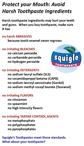 Squigle Enamel Saver Toothpaste (Canker Sore Prevention & Treatment) Prevents Cavities, Perioral Dermatitis, Bad Breath, Chapped Lips - 4 Pack