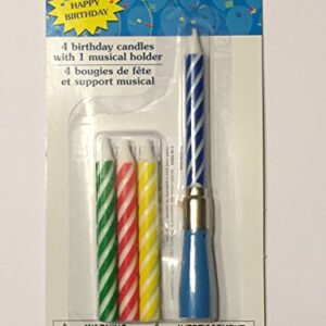 Musical Birthday Candles - Sings Happy Birthday - Blue