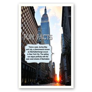 FUN FACTS postcard set of 20. Post card variety pack with trivia and fun fact theme postcards. Made in USA.