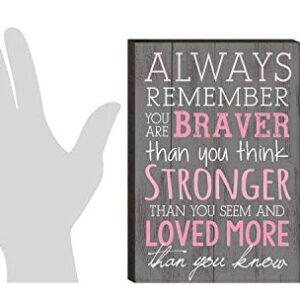 Always Remember You Are Braver Than You Think 4x6 Tabletop Mini Wall Sign