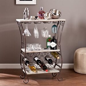 SEI Furniture Arcino Table Wine Storage, Gray