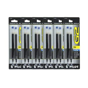 Pilot G2, Dr. Grip Gel/Ltd, ExecuGel G6, Q7 Rollerball Gel Ink Pen Refills, 0.7mm, Fine Point, Purple Ink, Pack of 6