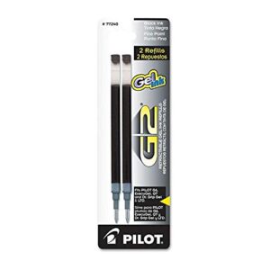 Pilot G2, Dr. Grip Gel/Ltd, ExecuGel G6, Q7 Rollerball Gel Ink Pen Refills, 0.7mm, Fine Point, Purple Ink, Pack of 6