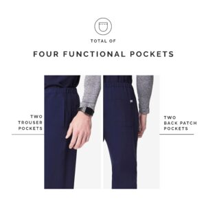 FIGS Pisco Basic Scrub Pants for Men – Navy Blue, Medium