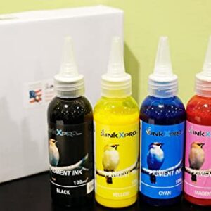 INKXPRO Brand 4 X 100ml Hi Quality Pigment Ink refills for Epson Workforce 7010 7510 7520 3540 3520 3620 3640 7610 7620 printer