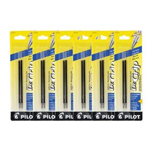 pilot better/easytouch/dr grip retractable ballpoint pen refills, 0.7mm, fine point, blue ink, 6 packs of 2