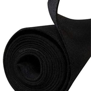 Polymat 10'x3.75' Roll of Felt Craft Fabric (Pitch Black) for Crafts, Needlefelt, Art, Auto, Home, Drawers, Cabinets, and More