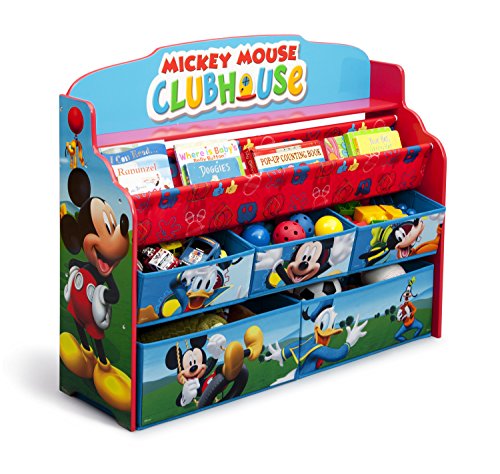 Delta Children Deluxe Book & Toy Organizer, Disney Mickey Mouse