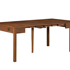 MECO Stakmore Traditional Expanding Table, Fruitwood Frame, 20 in x 40 in x 30.3 in