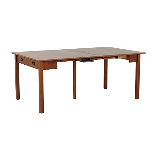 MECO Stakmore Traditional Expanding Table, Fruitwood Frame, 20 in x 40 in x 30.3 in