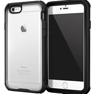 iPhone 6s Case, roocase [Glacier TOUGH] iPhone 6 (4.7) Hybrid Scratch Resistant Clear PC / TPU Armor Full Body Protection Case Cover with Built-in Screen Protector for Apple iPhone 6 / 6s (2015), Granite Black