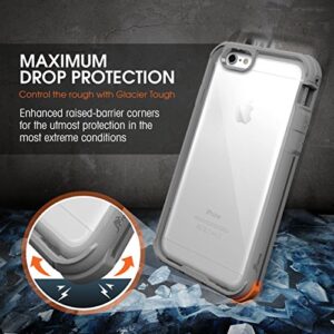 iPhone 6s Case, roocase [Glacier TOUGH] iPhone 6 (4.7) Hybrid Scratch Resistant Clear PC / TPU Armor Full Body Protection Case Cover with Built-in Screen Protector for Apple iPhone 6 / 6s (2015), Granite Black