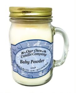 our own candle company baby powder candle, large, white