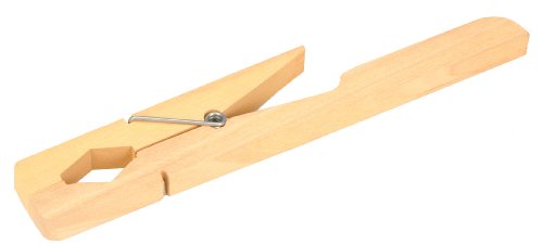 Giant Wooden Clothespins, Set of 5, for Crafting or Decorating - 10.5-inch