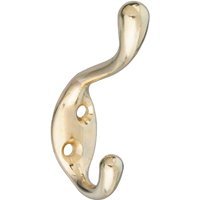 stanley hardware 819176 bright brass heavy duty coat & hat hook