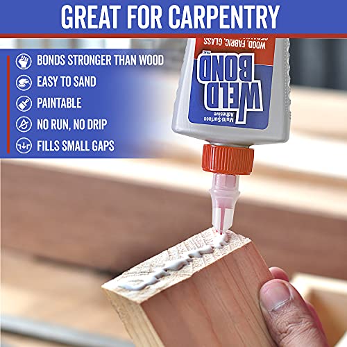 Weldbond All Purpose Glue, Bonds Most Anything! Non-Toxic Glue, Use as Wood Glue or on Glass Crafts Ceramic Mosaic Porcelain Tile Stone Fabric Carpet Metal & More. Dries Crystal Clear 5.4 oz / 160 ml