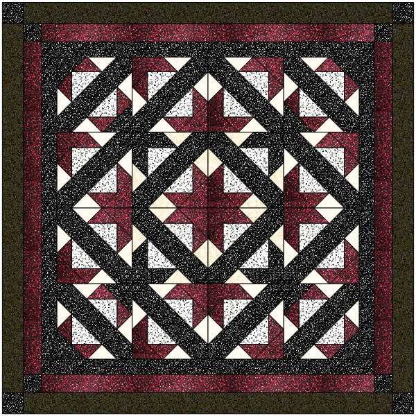 Easy Quilt Kit Path to The Stars!! Red, Black, White/Precut/Ready to Sew!!