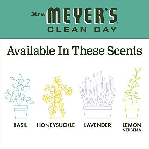 Mrs. Meyer's Soy Aromatherapy Candle, 35 Hour Burn Time, Made with Soy Wax and Essential Oils, Basil, 7.2 oz