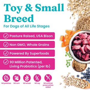 Solid Gold Small Breed Dog Food - Wee Bit Whole Grain Made with Real Bison, Brown Rice, and Pearled Barley - High Fiber, Probiotic, Natural Dry Dog Food for Small Dogs with Sensitive Stomachs