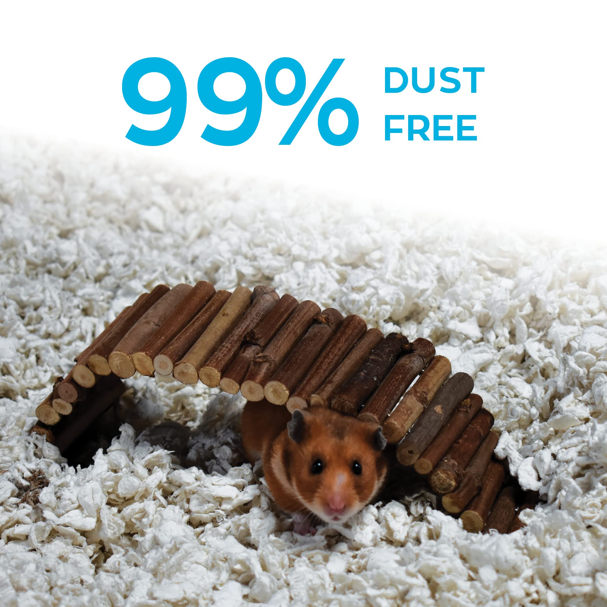 carefresh 99% Dust Free White Natural Paper Small Pet Bedding with Odor Control, 50 L