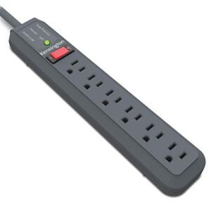 kensington guardian 6 outlet, 15-foot cord, & 540 joules premium surge protector (k38215na), black