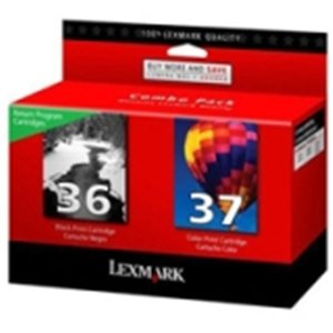 lexmark international, inc - lexmark no. 36/no. 37 black and color return program ink cartridges - inkjet - 175 page black, 150 page color - black, color "product category: print supplies/ink/toner cartridges"