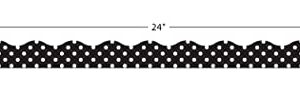 Teacher Created Resources Black Polka Dots Magnetic Border (77124)