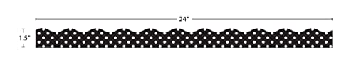 Teacher Created Resources Black Polka Dots Magnetic Border (77124)