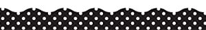 Teacher Created Resources Black Polka Dots Magnetic Border (77124)