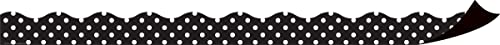 Teacher Created Resources Black Polka Dots Magnetic Border (77124)