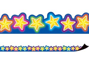 teacher created resources neon stars magnetic border (77128)