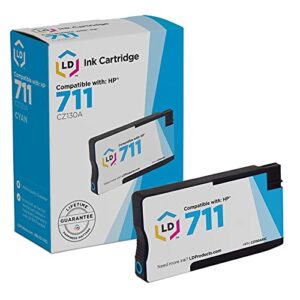 ld remanufactured ink cartridge replacement for hp 711 cz130a (cyan)