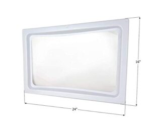 icon 12149 rv skylight inner dome, white, 24 inch